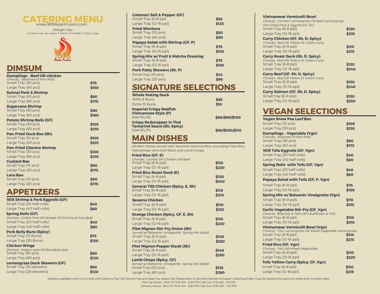 Delicious Asian Fusion Catering Menu Options