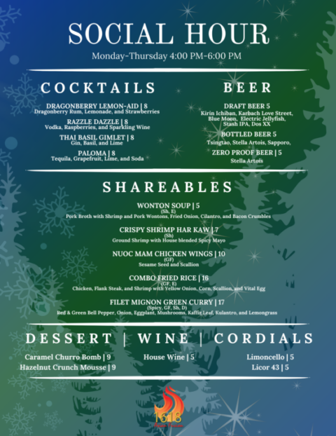 Discover Our Exciting Social Hour Menu